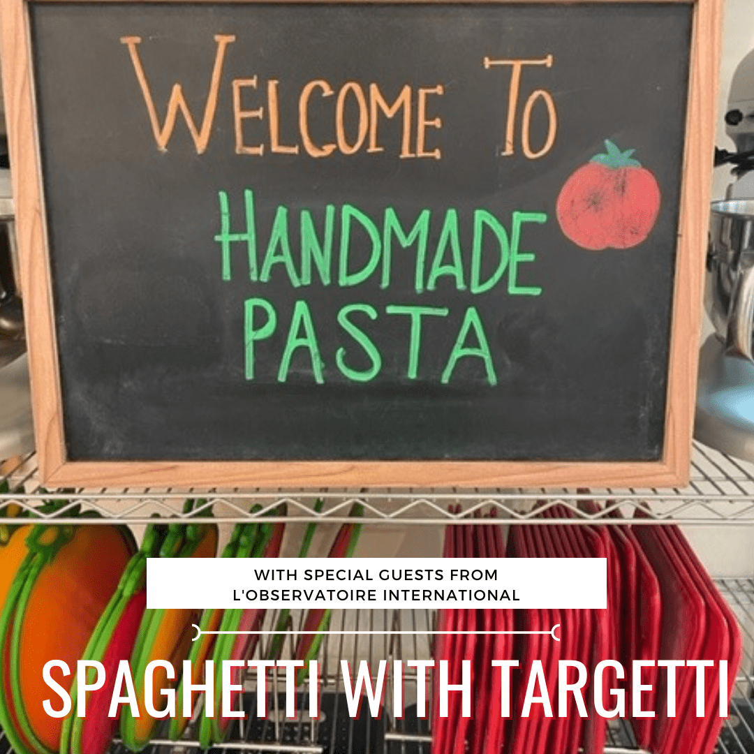 Spaghetti with Targetti in NYC with L'Observatoire Int - Targetti