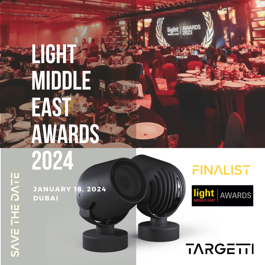 New VADER is a finalist in the Light Middle East Awards - Targetti